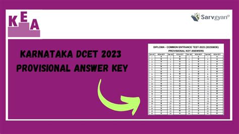 karnataka dcet 2023 provisional answer key out official pdf here