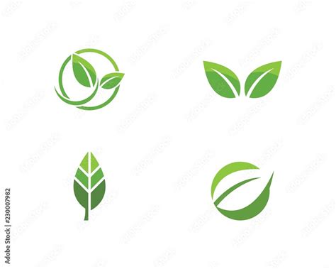Tree Leaf Vector Logo Design Stock Vector Adobe Stock