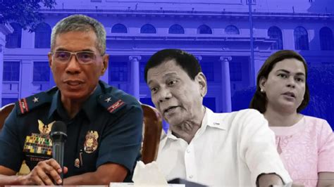 Think Vice President Sara Duterte Has Commented On The Removal Of Police General Nicolas Torre