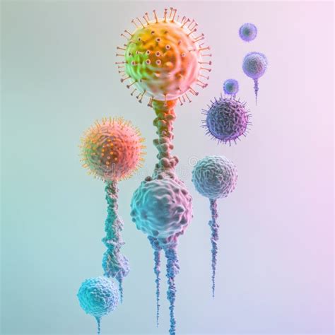 Progression Of Virus Forms From Simple To Complex Structures In A Scientific Visualization