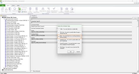how to configure sql query to create bi report sage 300