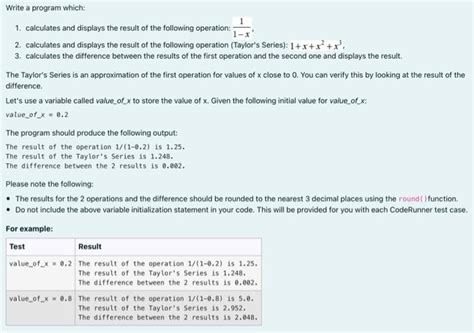 Solved Write A Program Which 1 Calculates And Displays The