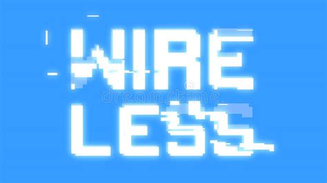 Bit Glitch Wireless Stock Illustration Illustration Of Retro