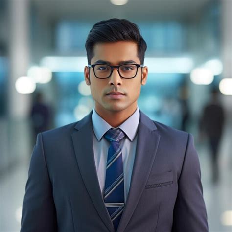 Premium Ai Image A Man Wearing Glasses And A Suit With A Tie That