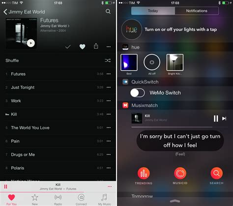 View Lyrics For Apple Music With The Musixmatch Widget On Ios Macstories