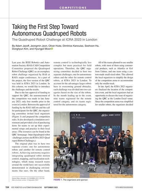 Ieee Robotics And Automation Magazine September 2023 154