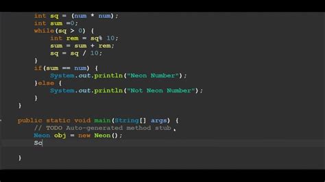 Neon Number In Java Using Function Youtube