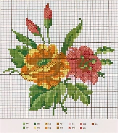 Схеми квітів хрестиком Ниткосвіт