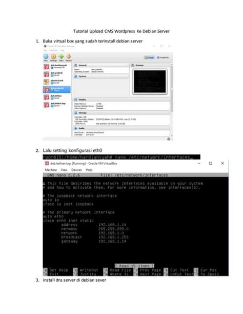 tutorial upload cms wordpress ke debian server docx
