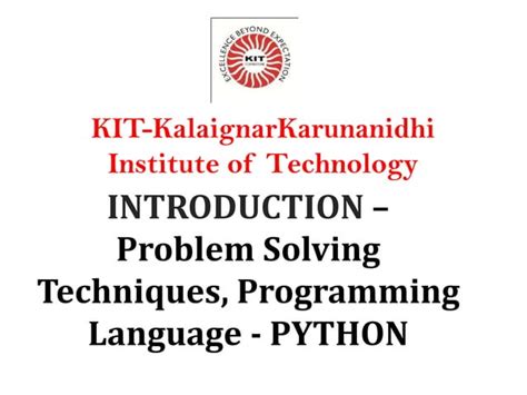 Introduction To Problem Solving Techniques Python Pdf Programming Languages Computing Introduction To Problem Solving Techniques Python Pdf Programming Languages Computing