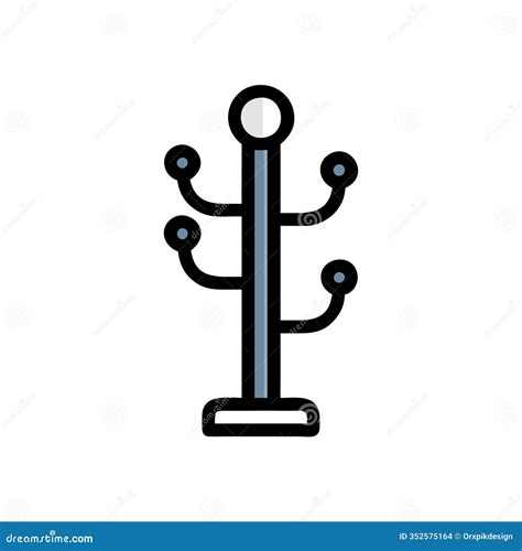 Coat Rack Icon Vector From Furnitures Collection Thin Line Coat Rack Outline Icon Vector