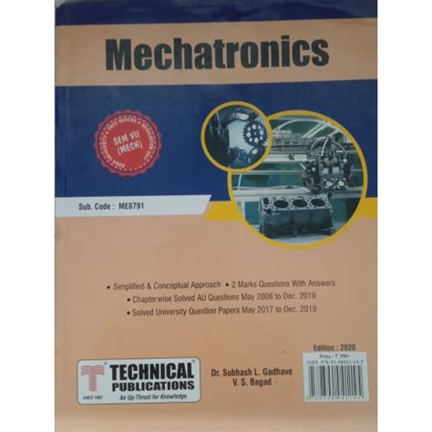 Mechatronics For B E Vii Sem By Dr Subhash L Gadhave And V S Bagad 2ndbuys