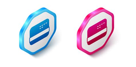 흰색 배경에 격리 된 등색 신용 카드 아이콘 온라인 결제 현금 인출 재무 운영 쇼핑 표지판 육각 버튼 벡터 0명에 대한 스톡 벡터 아트 및 기타 이미지 Istock