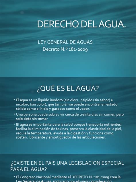 Derecho Del Agua Pdf Agua Ciencias De La Tierra