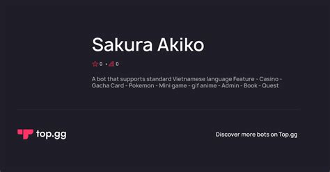 Add Sakura Akiko Discord Bot The 1 Discord Bot And Discord App List