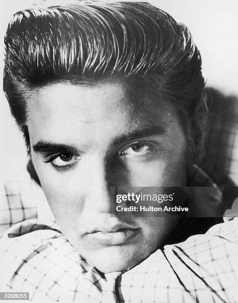 A Closeup Portrait Of American Rock And Roll Musician Elvis Presley