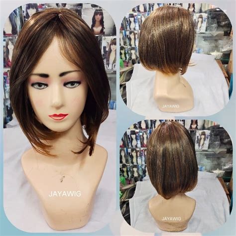 Wig Bob Pendek Sebahu Poni Panjang Rambut Palsu Model Bob Lazada
