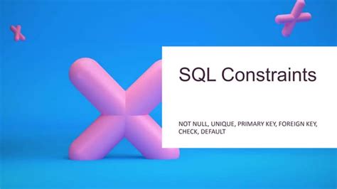 Sql Constraints Pptx