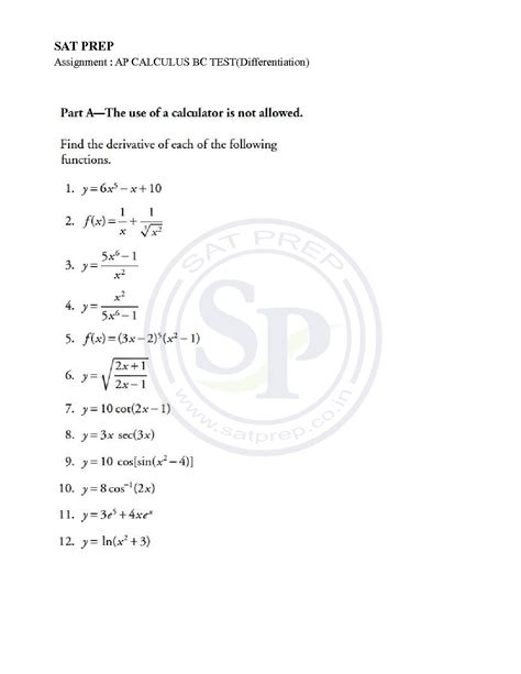 AP Calculus BC Archives SAT PREP