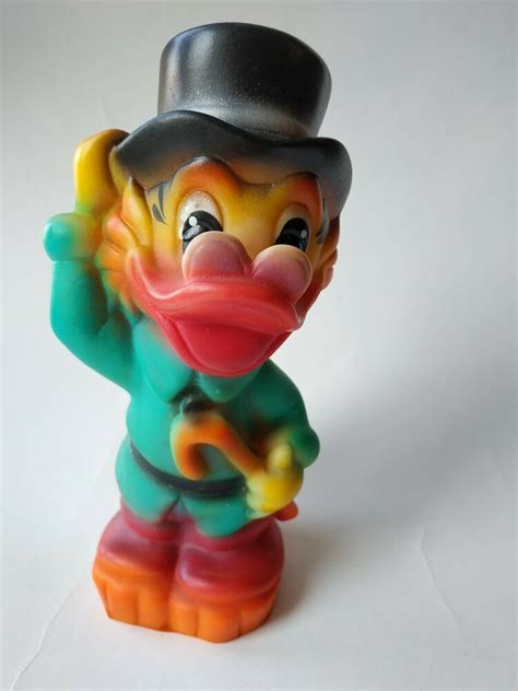 Vintage Soviet Rubber Toy Scrooge Mcduck Ussr Rubber Doll Bear