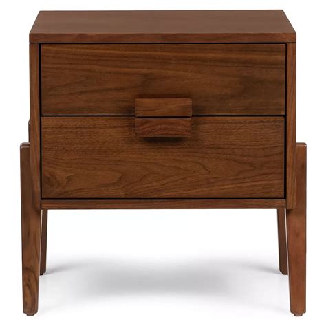 Vireo 2 Drawer Nightstand Walnut In 2025 Walnut Nightstand Article