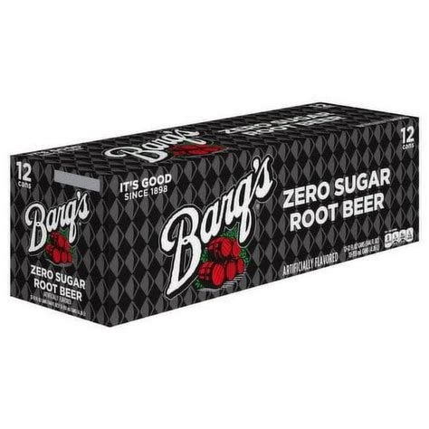 Barqs Zero Sugar Root Beer Soda Can 12 Fl Oz 12 Pack Bold Flavor Bite