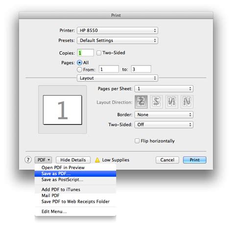 Mac Print As PDF Dialog Project Management Blog OnTrack
