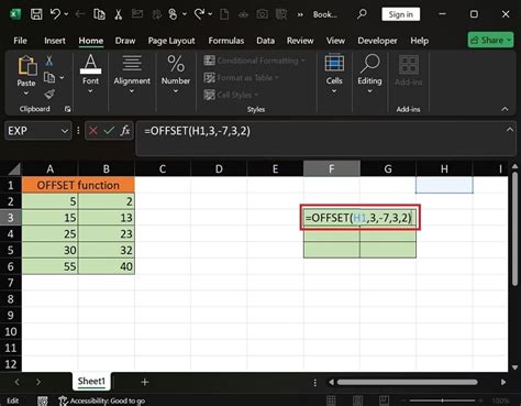 Excel Offset 函数 Excel 函数教程