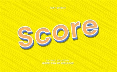Premium Vector Score Effect Text With 3d Design Editable Words