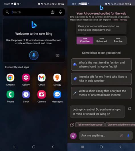 У бету Microsoft Launcher 6 для Android інтегрований ІІ Bing Chat
