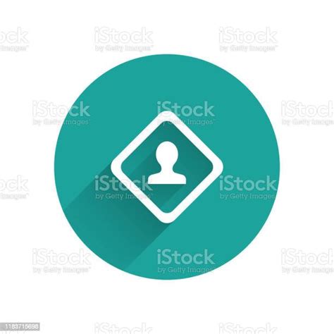 화이트 로드 교통 표지판입니다 긴 그림자로 격리된 표지판 아이콘입니다 포인터 기호입니다 격리 된 거리 정보 기호입니다 방향 기호입니다 녹색 원 버튼입니다 벡터 일러스트레이션