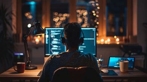 Free Evening Coding Session Photo Programming Evening Computer Download At Stockcake