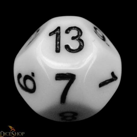 Impact Opaque White And Black D13 Dice