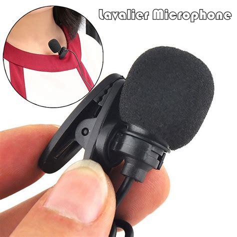 Mm Mini Clip On Lapel Microphone Lavalier Mic For Vlogging Mobile Phone PC Recording