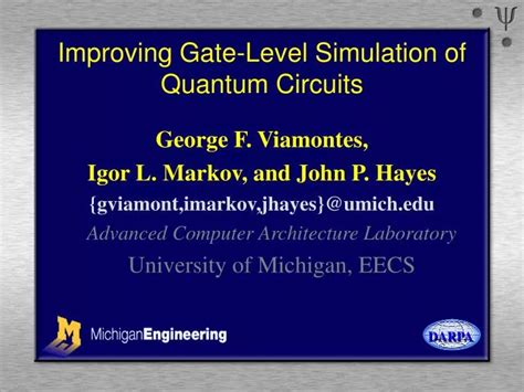 Ppt Improving Gate Level Simulation Of Quantum Circuits Powerpoint