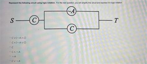 Solved Represent The Following Circuit Using Logic Notation