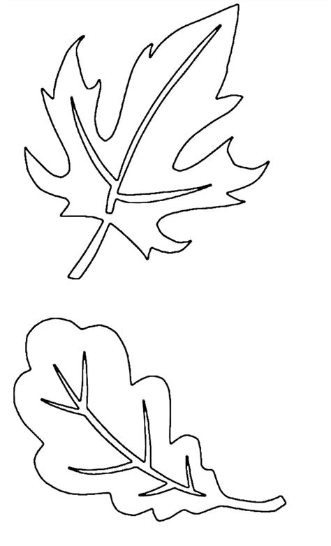 Осенний лист шаблон трафарета для поделок