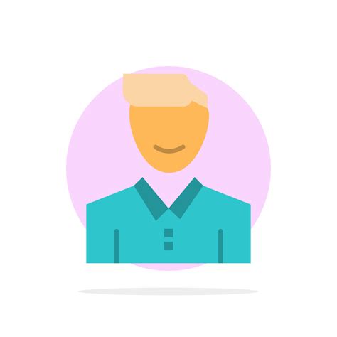 Avatar Client Face Happy Man Person User Abstract Circle Background Flat Color Icon 19102840