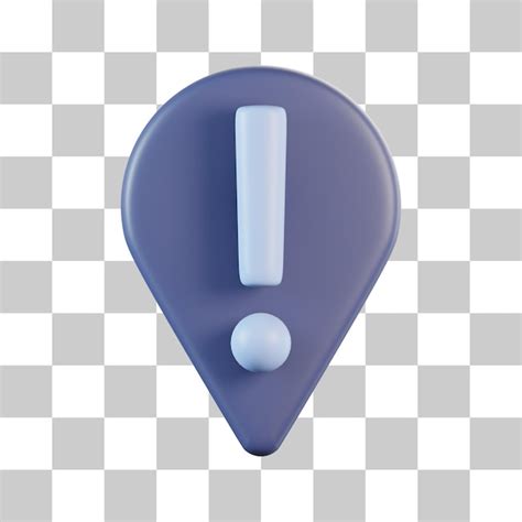 Premium Psd Tooltip Exclamation Sign 3d Icon
