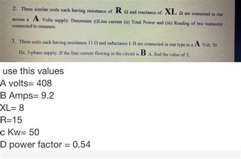 Solved 2 Three Similar Coils Each Having Resistance Of R