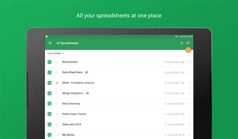 Zoho Sheet Spreadsheet App Apk For Android Download