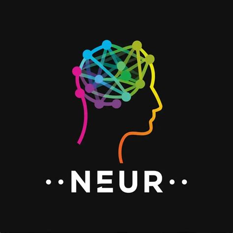 Logo Design For Neuromaps Minimalistic Side Profile With Colorful Brain