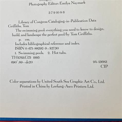 The Swimming Pool Book