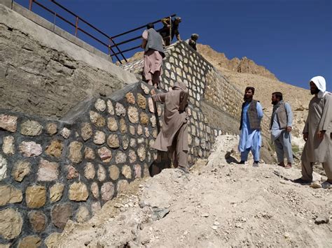 ترمیم و تحکیم کاری پروژه بند سر حوض در ولایت فاریاب با هزینه بیش از سه