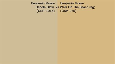 Benjamin Moore Candle Glow Vs Walk On The Beach® Side By Side Comparison