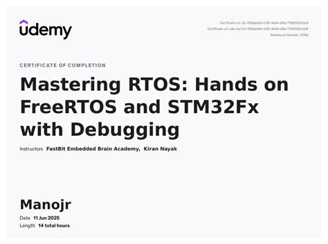 Rtos Freertos Stm32 Embeddedsoftware Embeddedsystems Udemy Professionaldevelopment