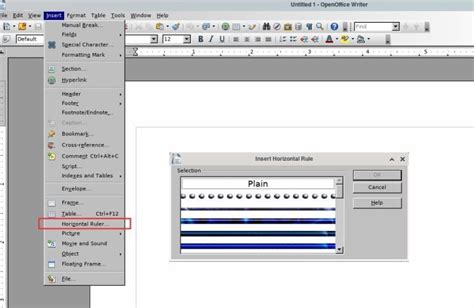 2 Ways To Draw A Horizontal Line In Libreoffice And Openoffice