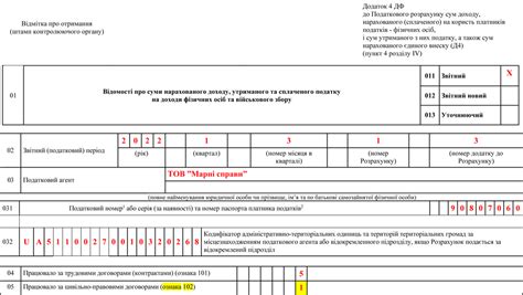 Приклад №13 1 обєднаного звіту 1ДФ Додаток 4ДФ за березень договір ЦПХ цивільно правового