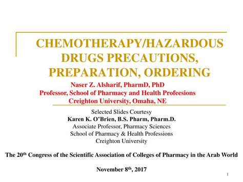 Pdf Chemotherapyhazardous Drugs Precautions Preparation Ordering 3