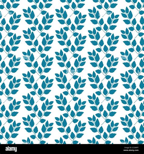 Turquoise Twig Pattern Vector Illustration Stock Photo Alamy